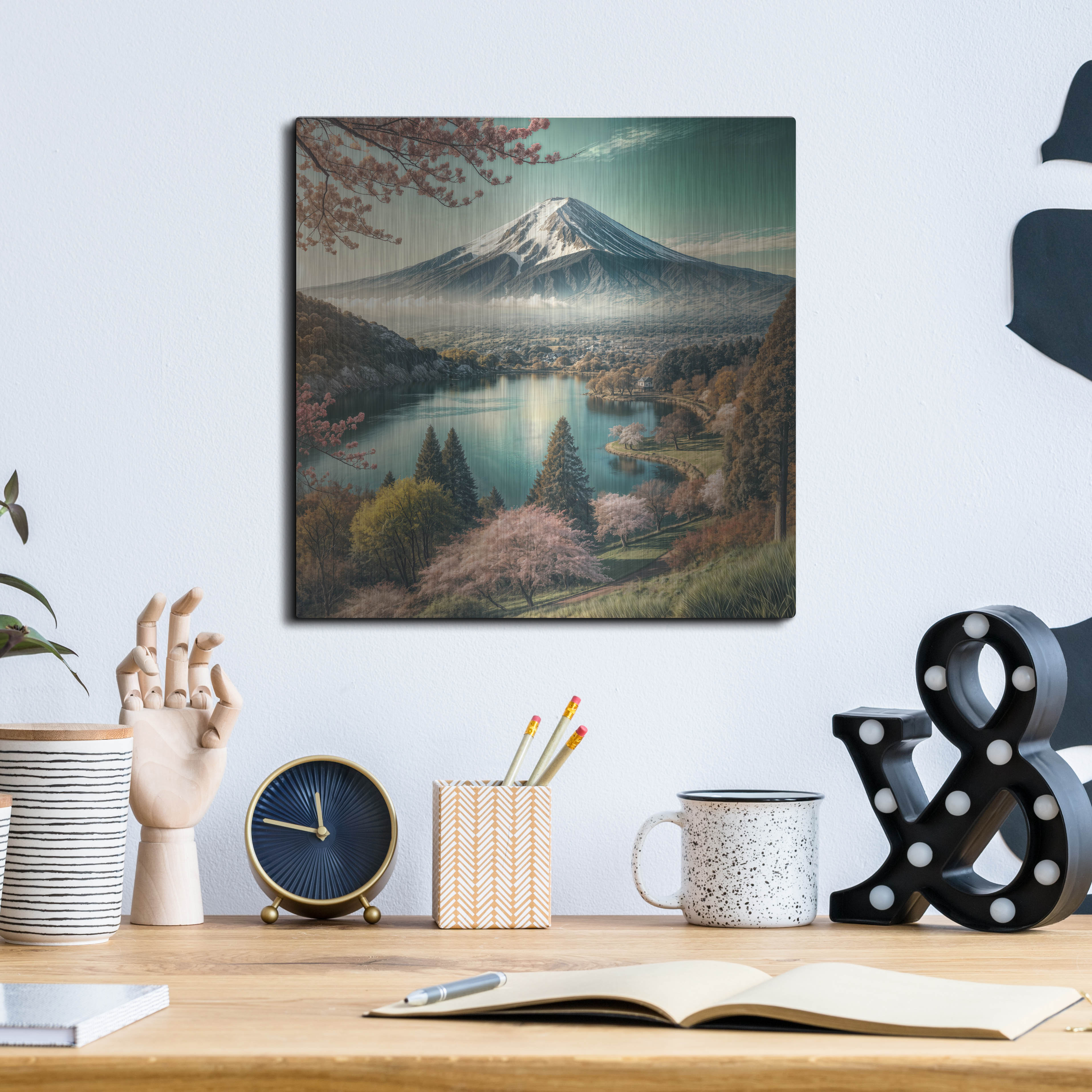 Millwood Pines 'Mount Fuji In Japan' by Rey Klimt Metal Wall Art | Wayfair