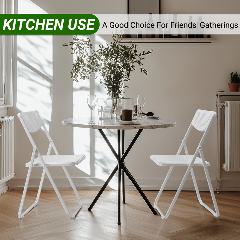 Red Barrel Studio® Openwork Pattern Plastic Folding Chairs(Set Of 6 ...