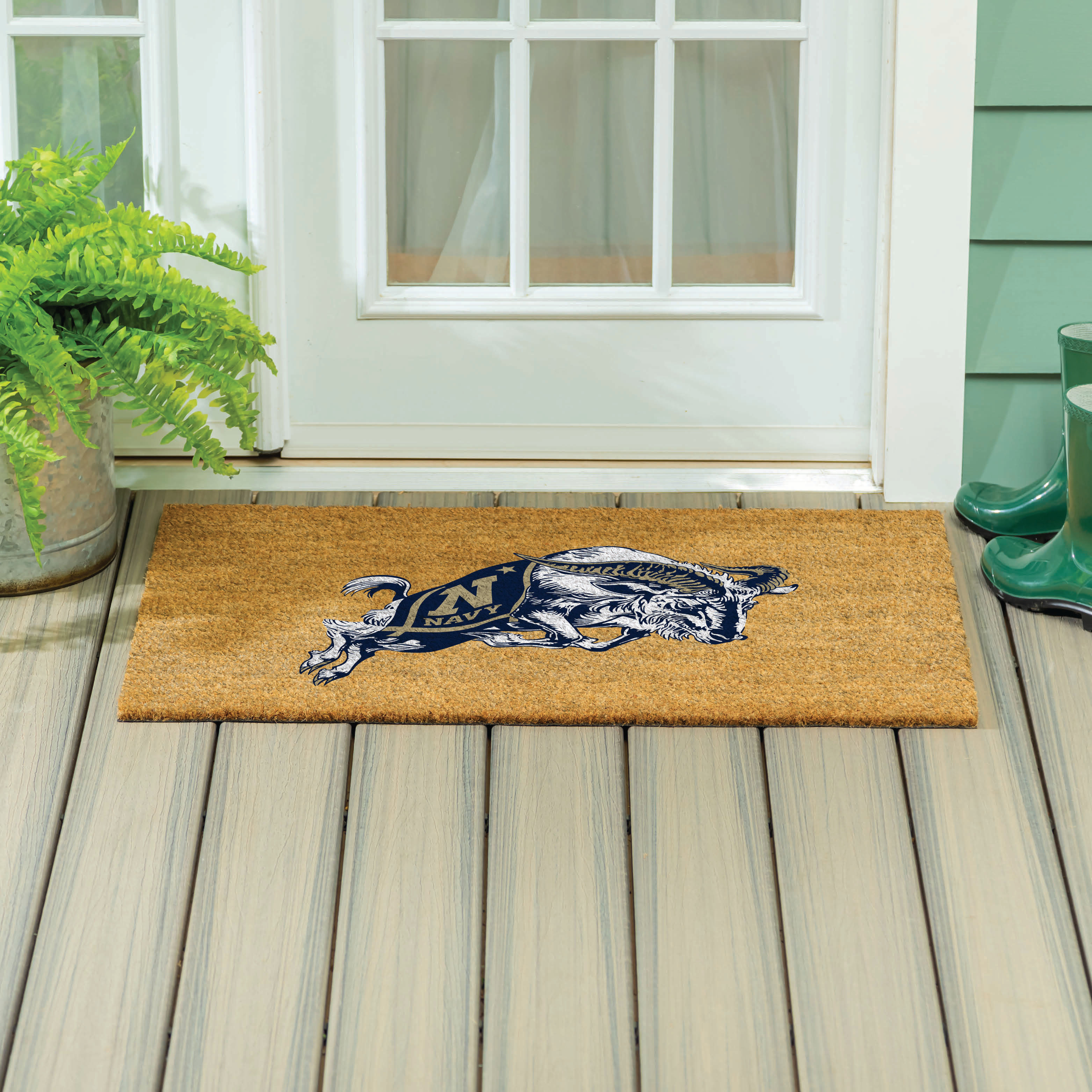 Ophelia & Co. US Naval Academy Large Full Color Coir Mat, 36"x24" | Wayfair
