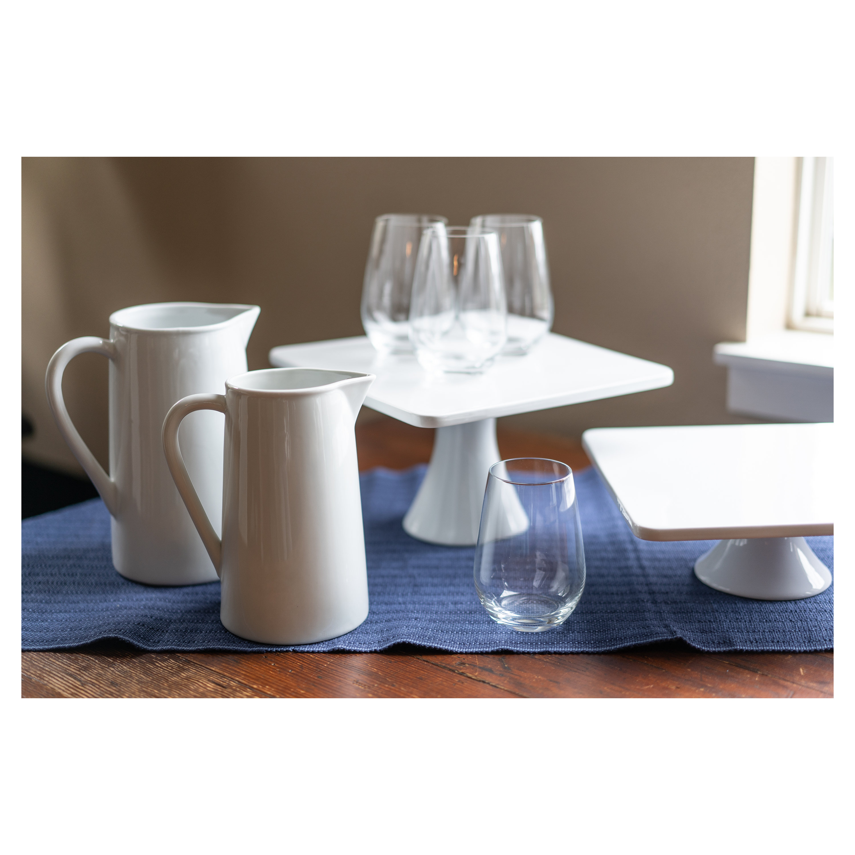 BIA Cordon Bleu Porcelain 11" Square Pedestal Cake Stand | Wayfair