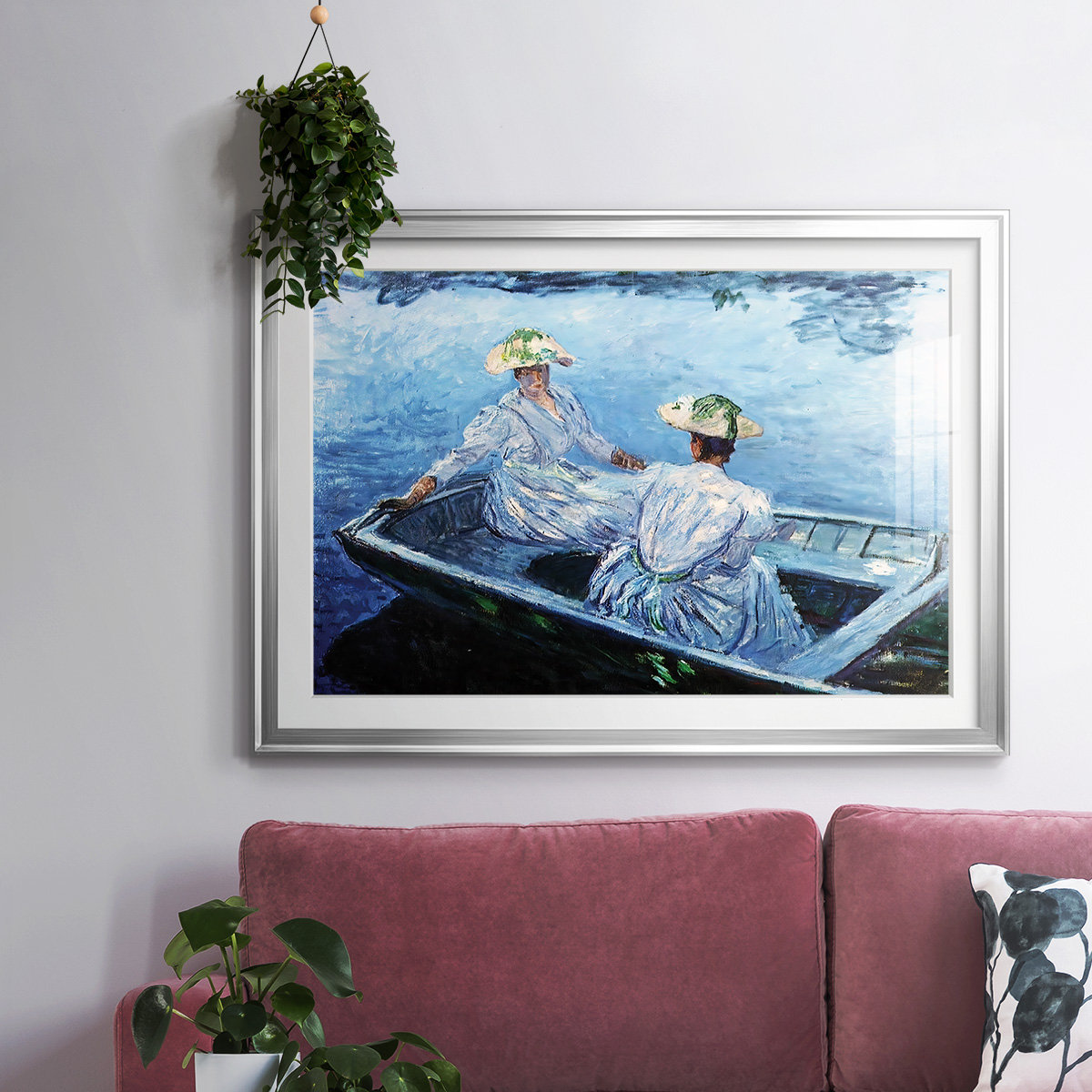 Breakwater Bay The Blue Row Boat, 1887 Framed On Paper Print | Wayfair