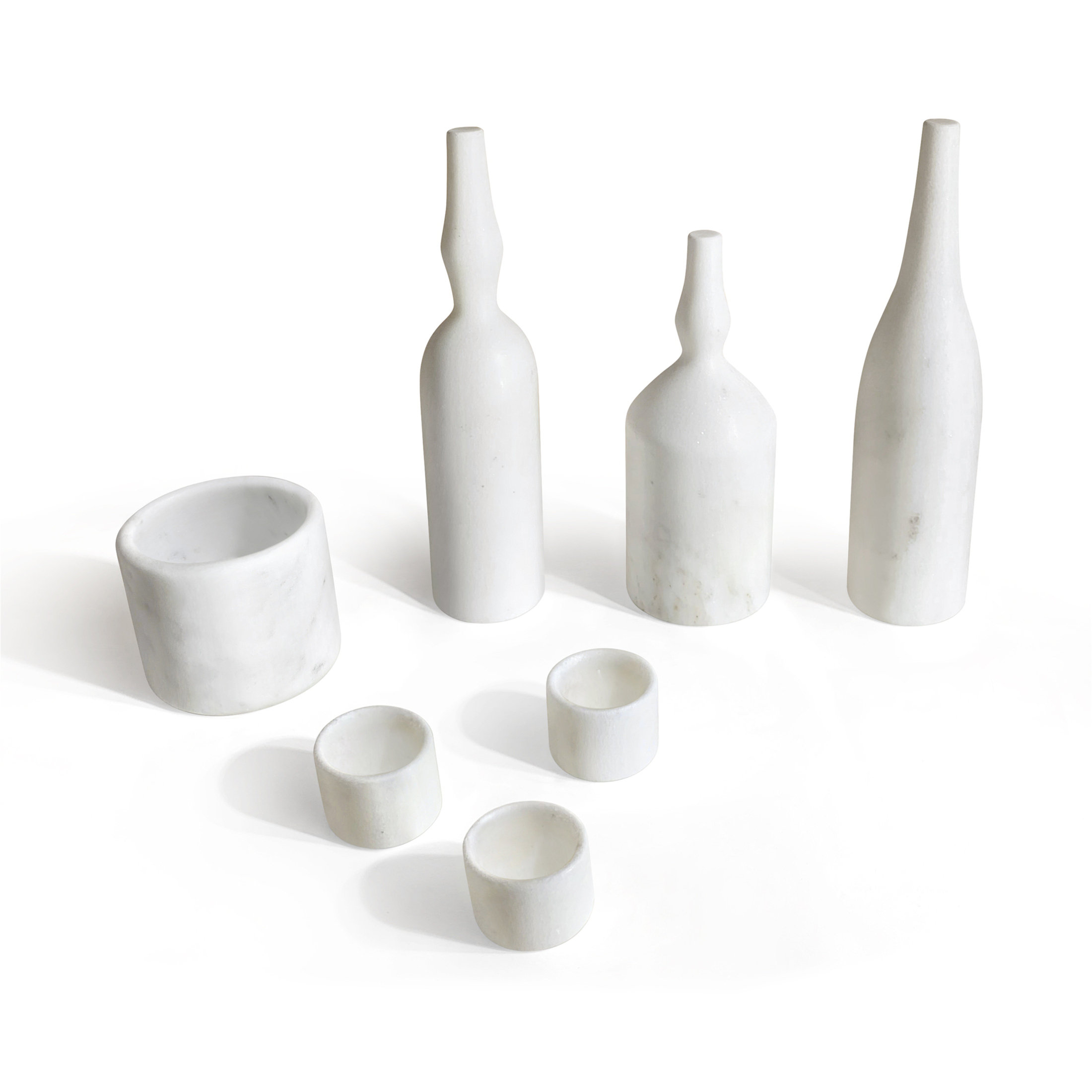 Orren Ellis Genuine Natural Marble 7-Piece Luxury Living Room ...