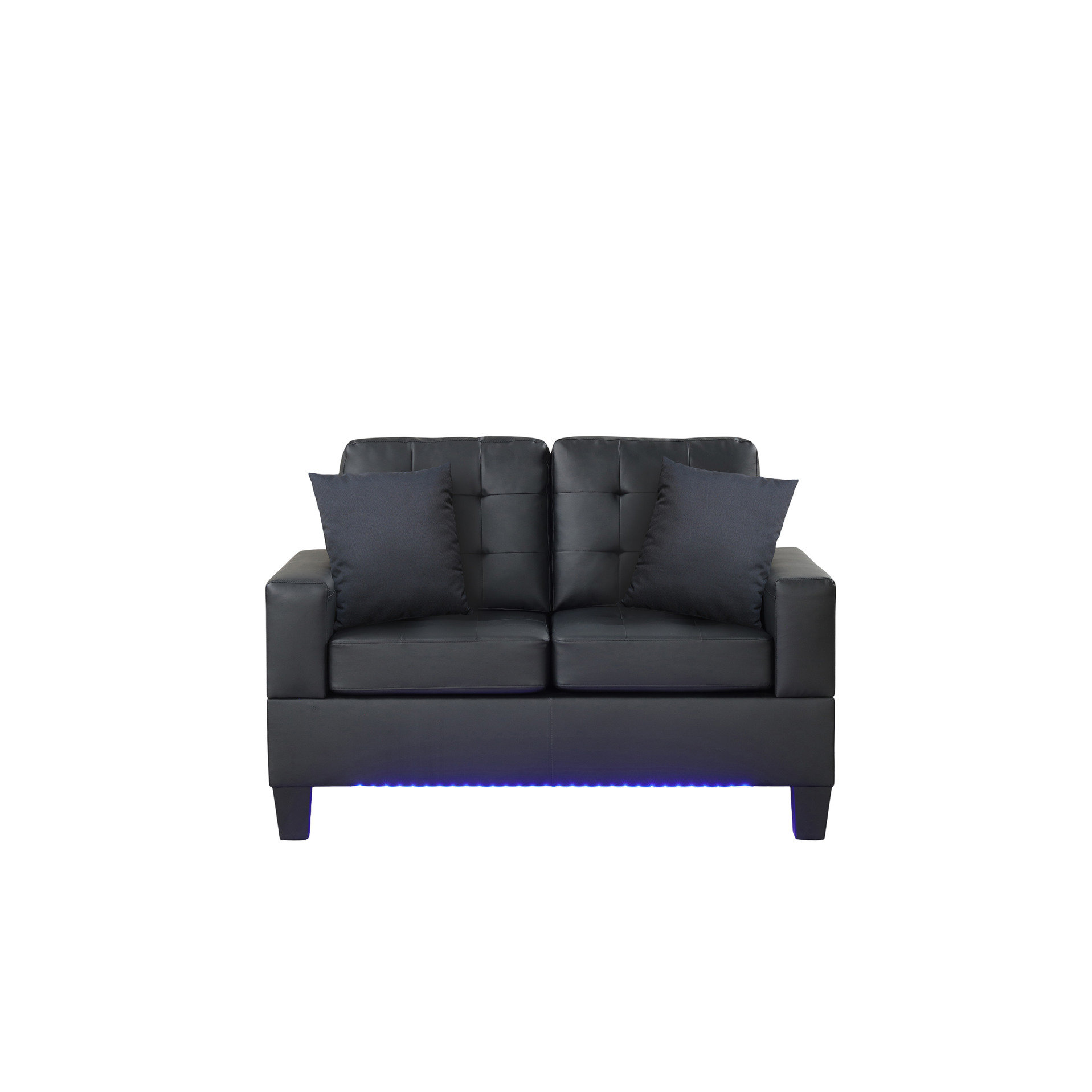 Ivy Bronx Genesis Black With Led Lights, , Comfortable Cushions ...