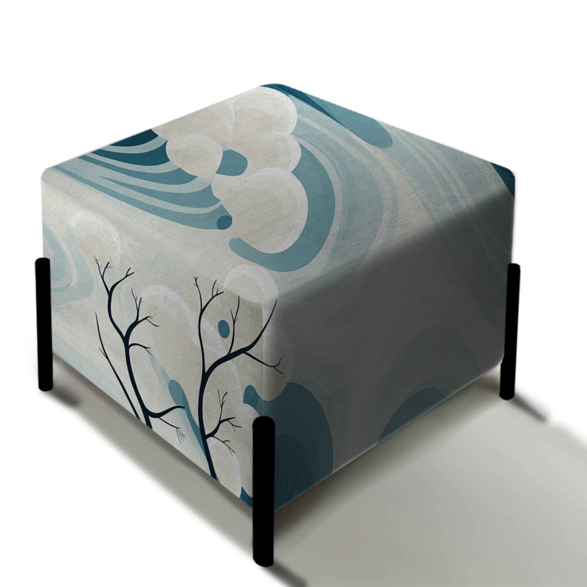 Design Art White Tranquil Mindset Landscape Zen - Botanical Square ...