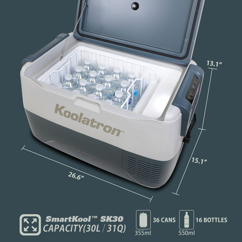 Koolatron 12V Portable Freezer/Refrigerator w/ Bluetooth 31 qt (30L ...