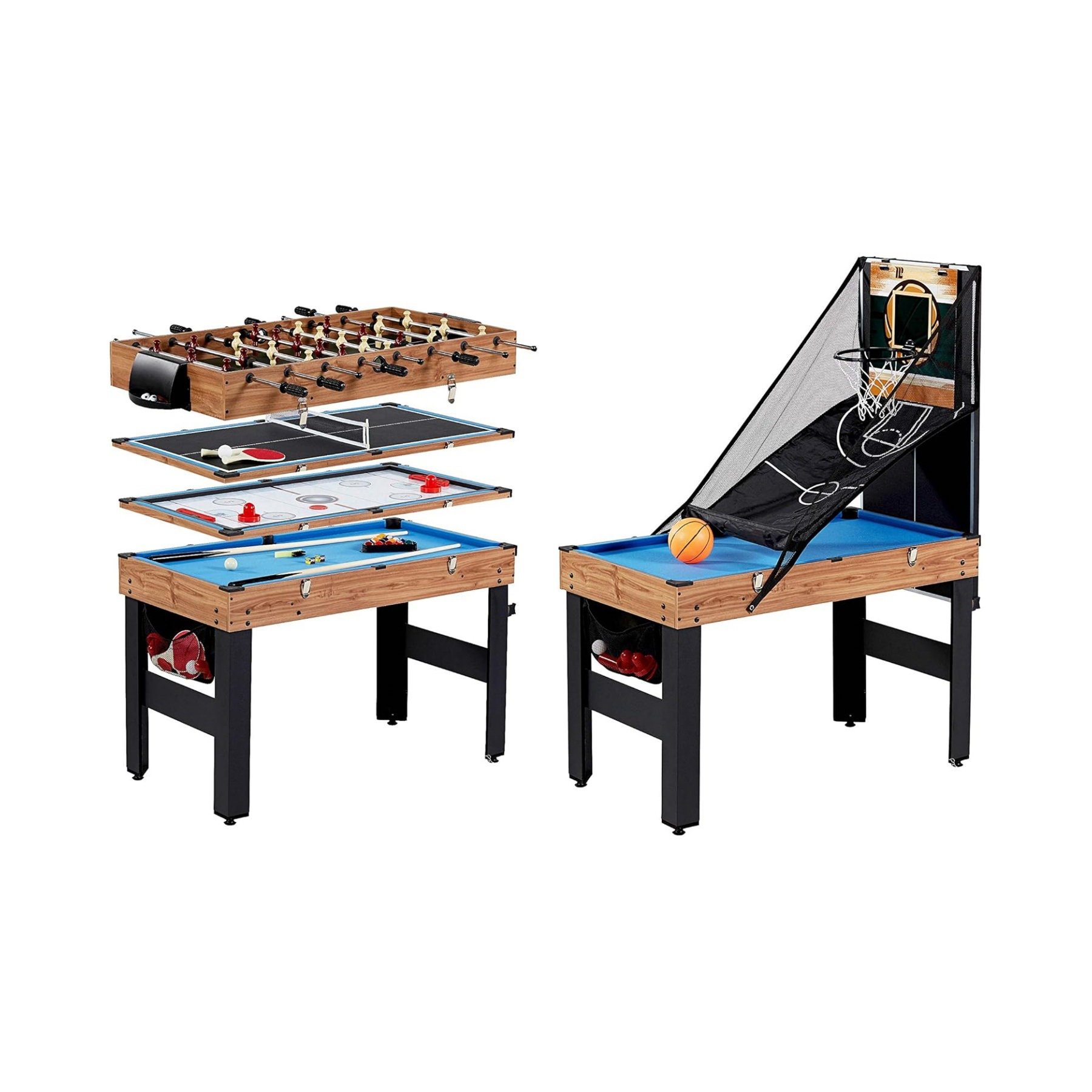 JETEHO Combination Games Multiple Styles Arcade Collection, Billiards, Ping Pong, Hockey ...