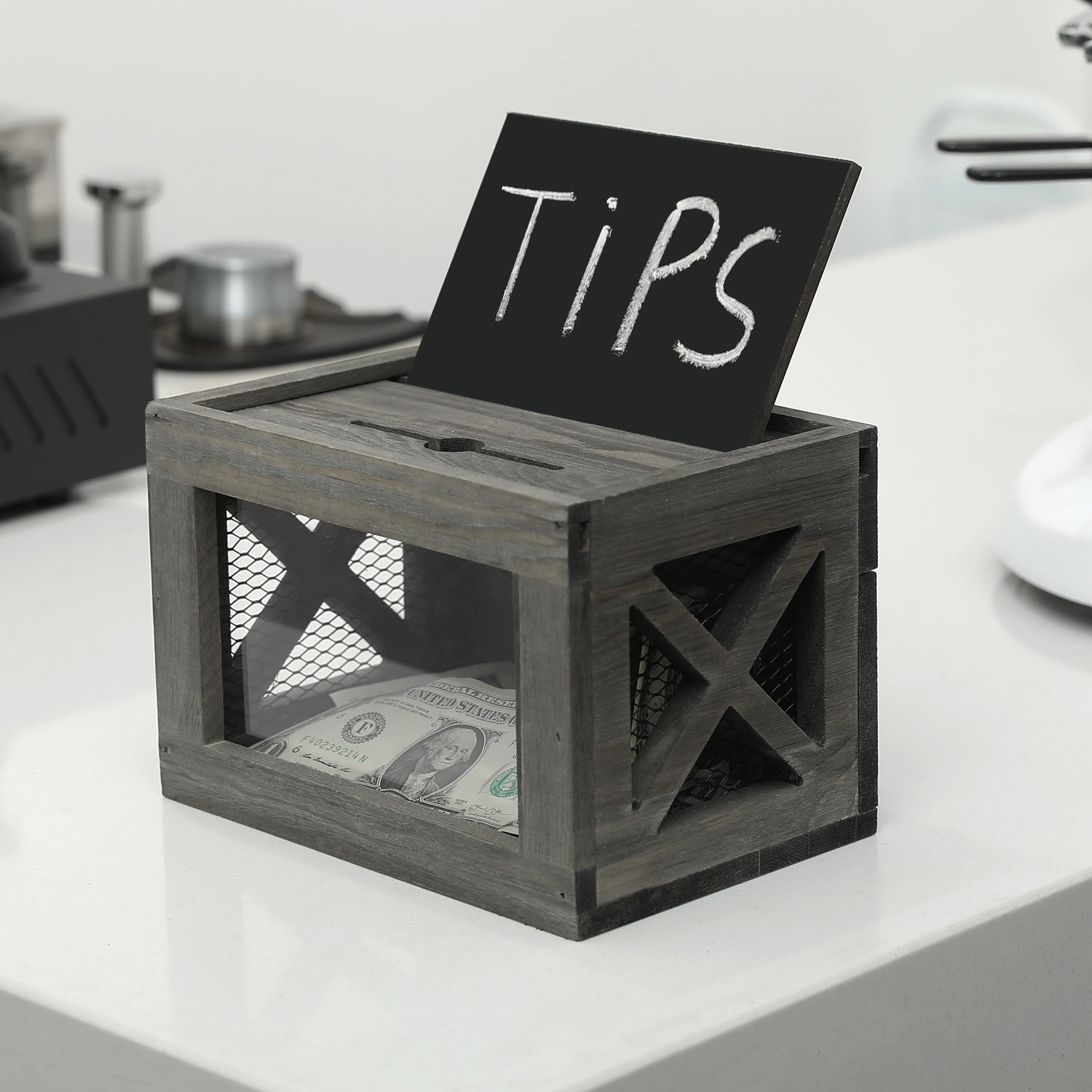 Gracie Oaks Chalkboard Signs Solid Wood Box | Wayfair