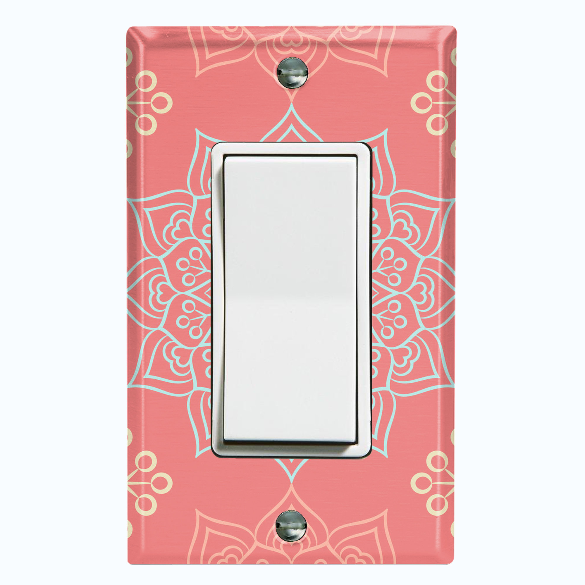 WorldAcc Mandala Flower 1-Gang Toggle Light Switch Wall Plate | Wayfair