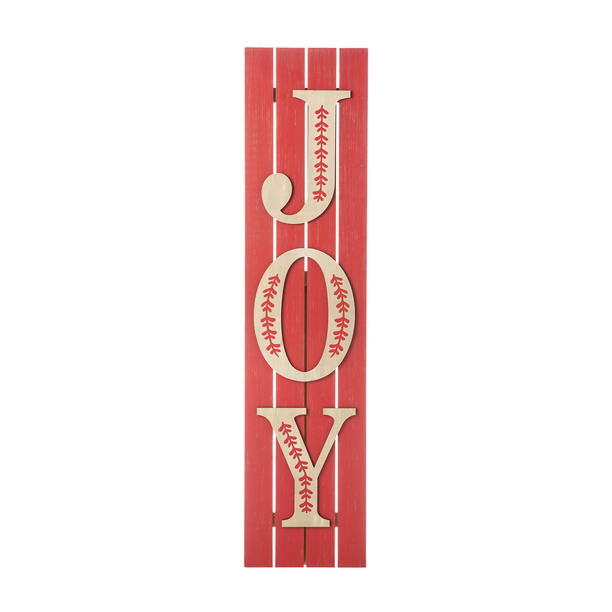 The Holiday Aisle® 42"H Christmas Wooden JOY Porch Sign (Two Function ...