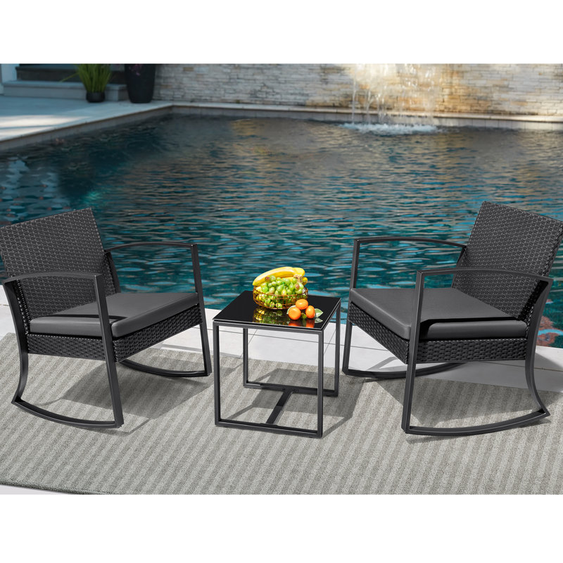 Lark Manor Anniah 2 - Person Square Outdoor Dining Set with Cushions ...