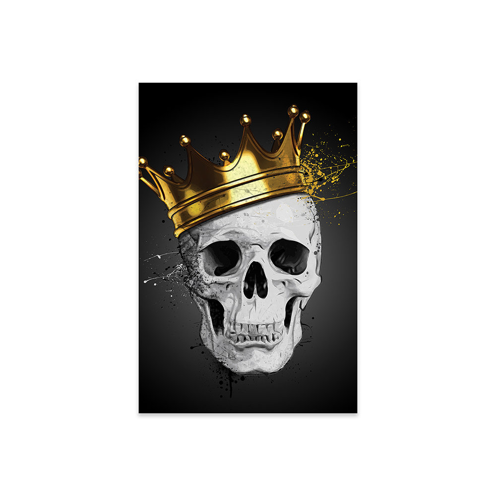 Trinx Royal Skull Print On Acrylic Glass - Wayfair Canada