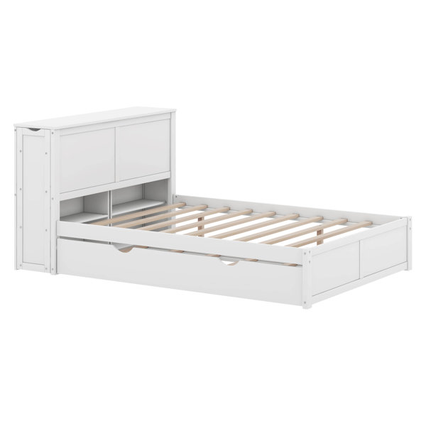 Harriet Bee Henlee Katelon Platform Bed with Pull Out Shelves and Twin ...