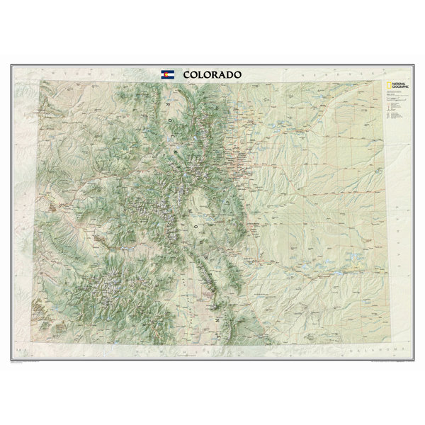 National Geographic Maps Colorado State Wall Map & Reviews | Wayfair