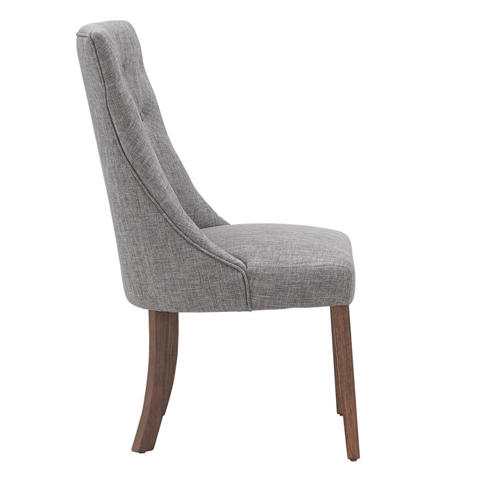 Three Posts™ Irving Place Tufted Linen Wing Back Dining Chair & Reviews ...