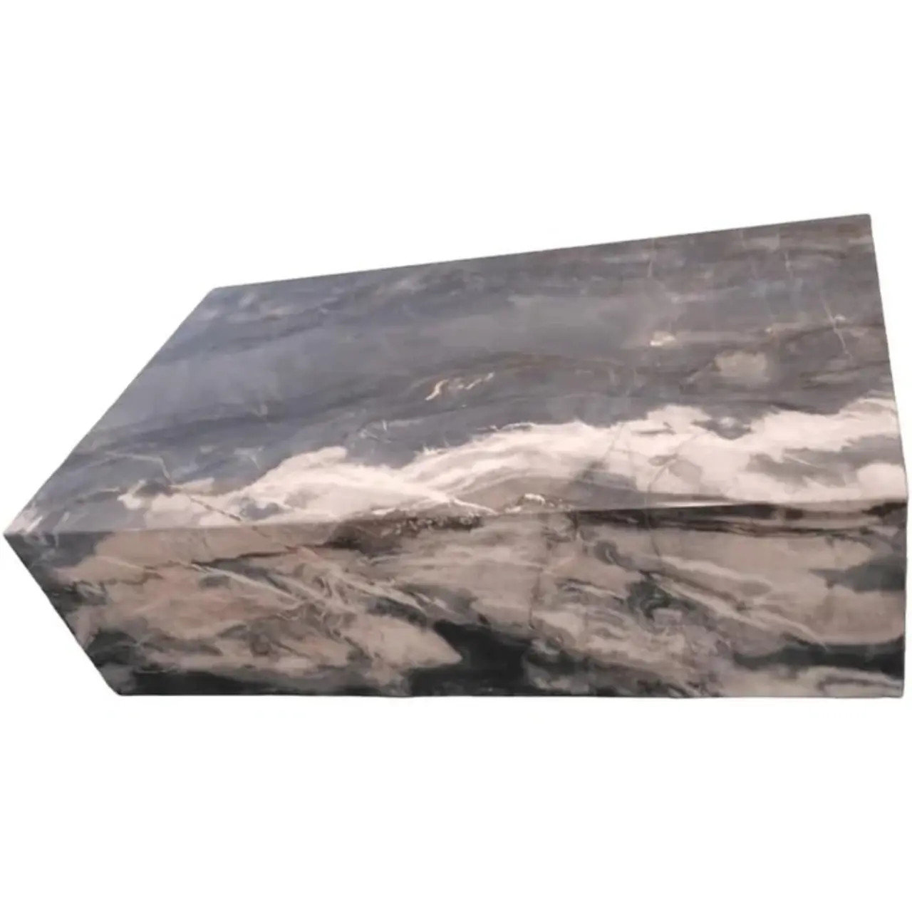 BETACH Genuine Marble Block Coffee Table - Phantom Black Marble | Wayfair