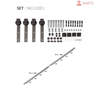 VDomDoors Sturdy Double Barn Door | Sete 6933 Matte Black With Frosted ...