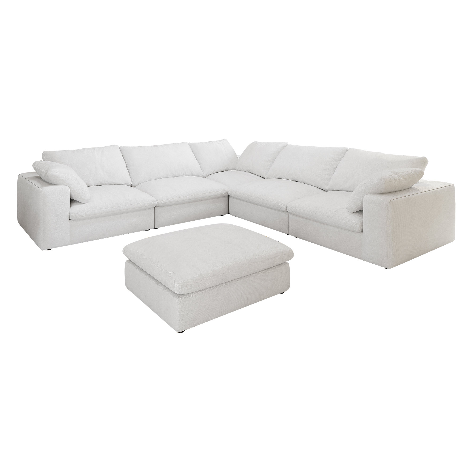 Hokku Designs Lirendel 6 - Piece Modular Sectional Sofa Couch With ...