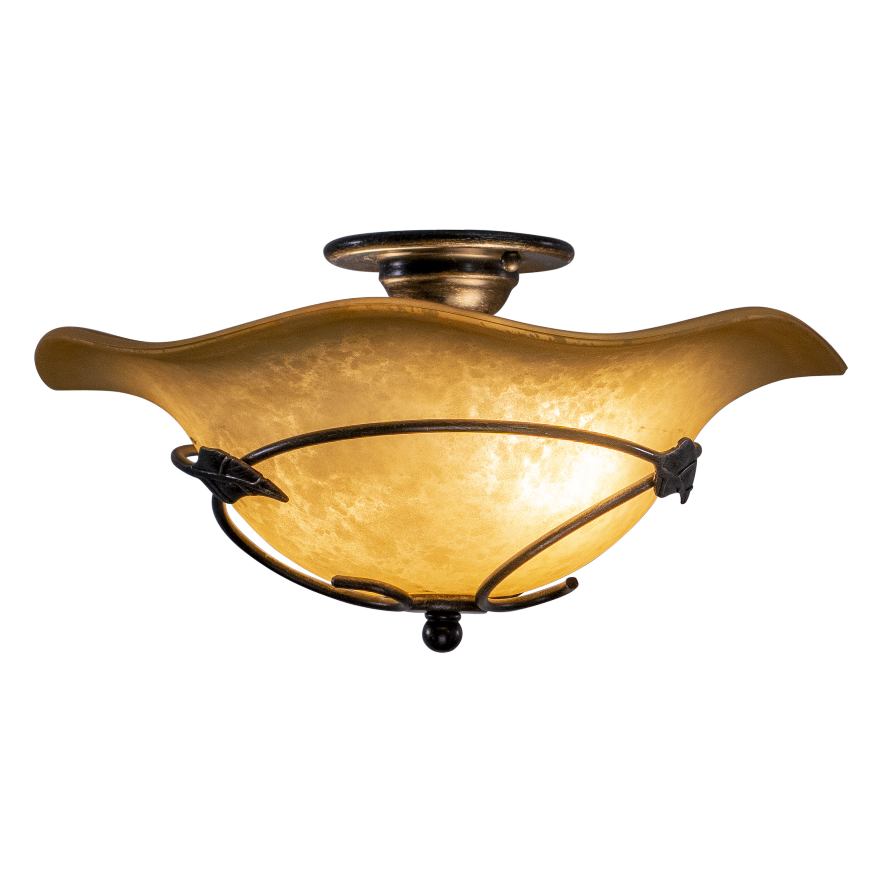 Fleur De Lis Living Mia 2 - Light 15" Semi Flush Mount & Reviews | Wayfair