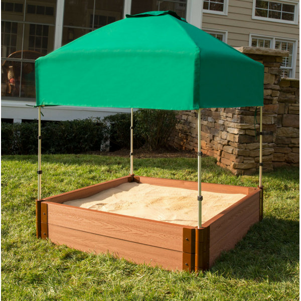 Frame It All 4 ft x 4 ft Plastic Square Sandbox Canopy with Cover | Wayfair