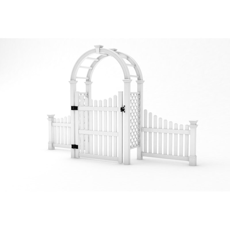 Vita Nantucket Deluxe Arbor With Gate And Wings | Wayfair