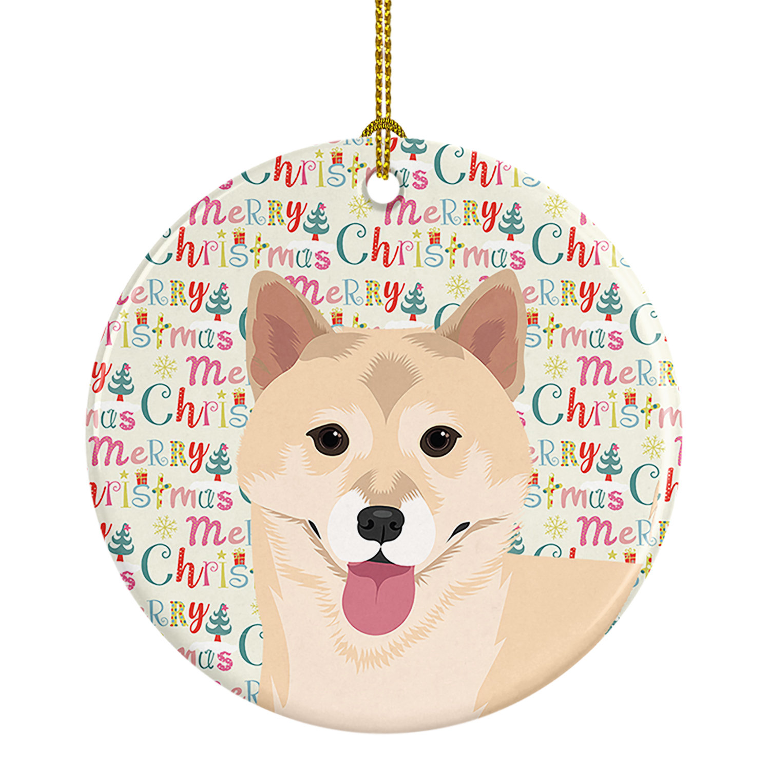 The Holiday Aisle® Shiba Inu 1 Ceramic Hanging Figurine Ornament | Wayfair