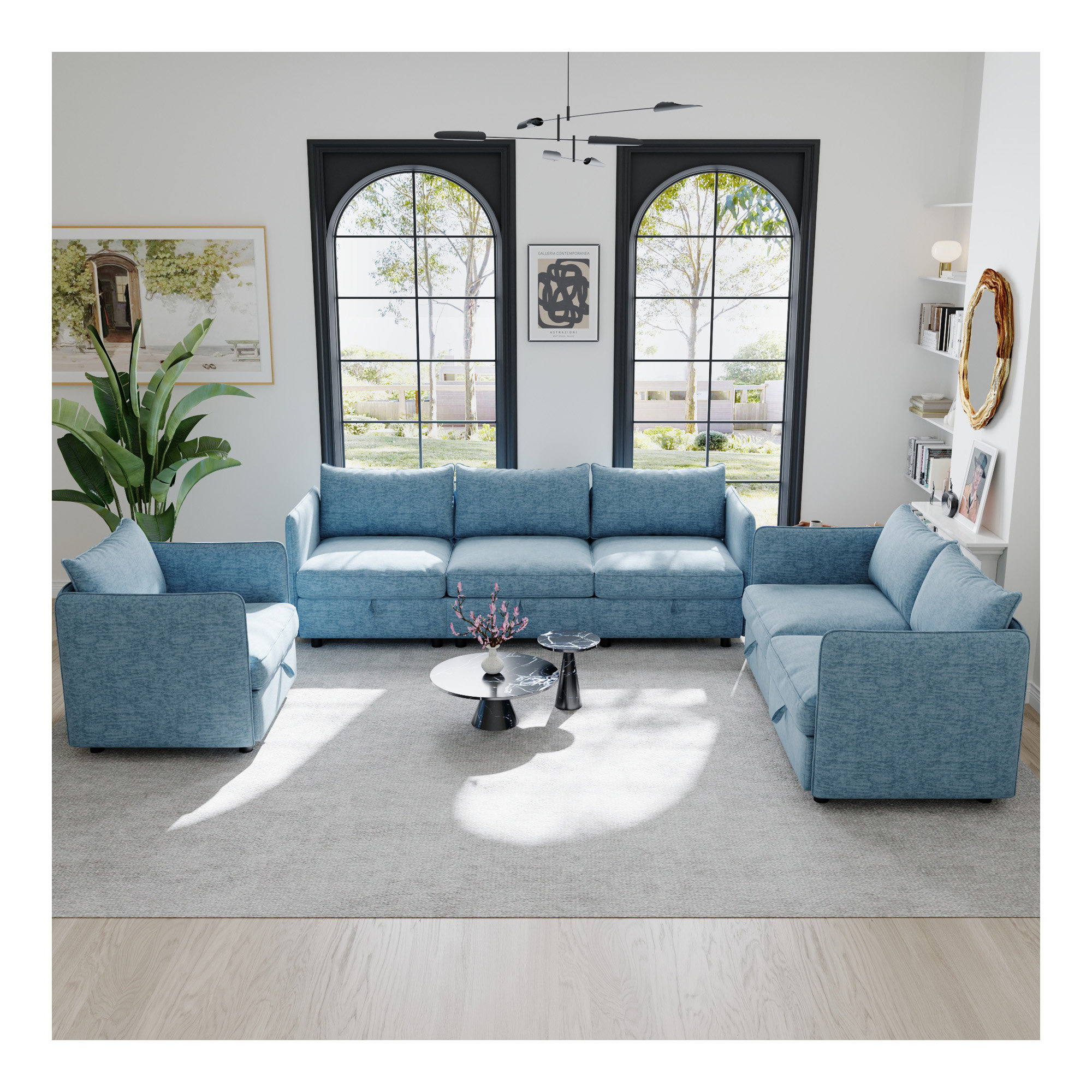 Latitude Run® Modular Sectional Sofa, Convertible Sofa Seat With ...