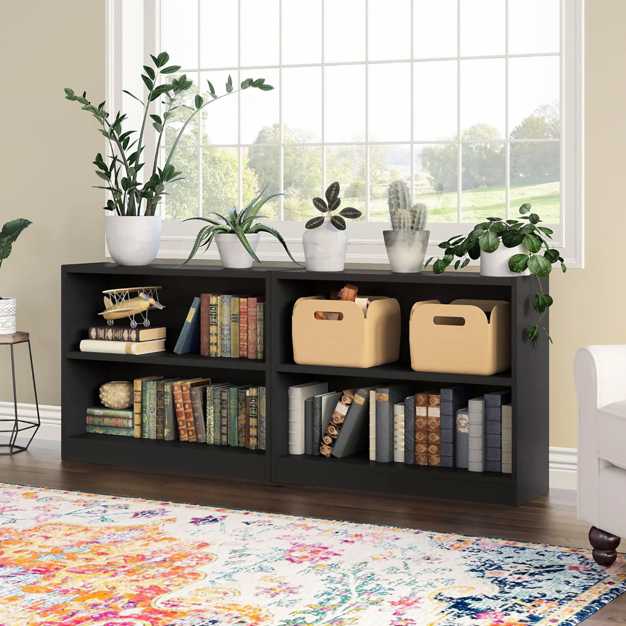 Latitude Run® Universal Small 2 Shelf Bookcase | Wayfair