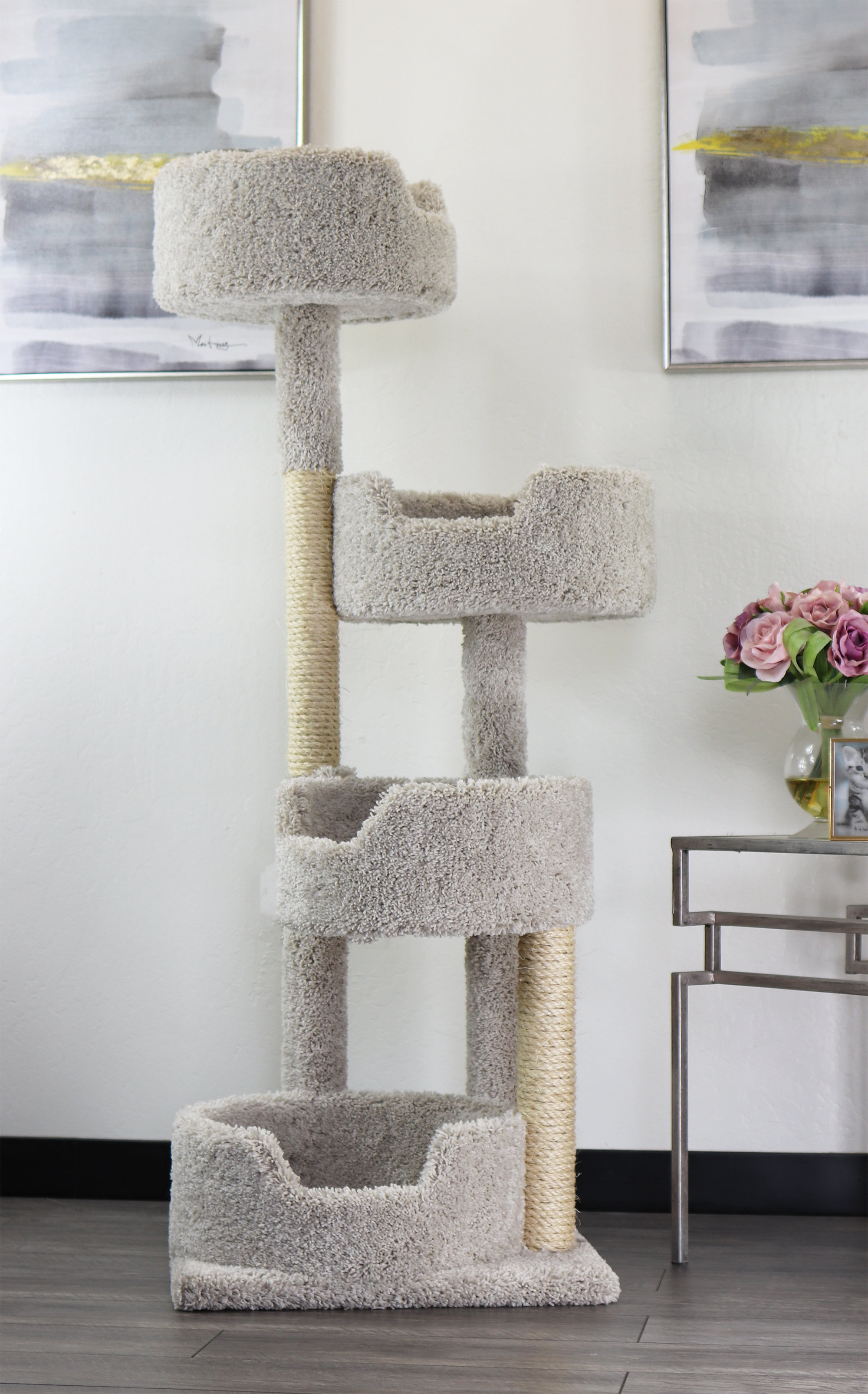 New Cat Condos 55'' H Cat Tree & Reviews | Wayfair
