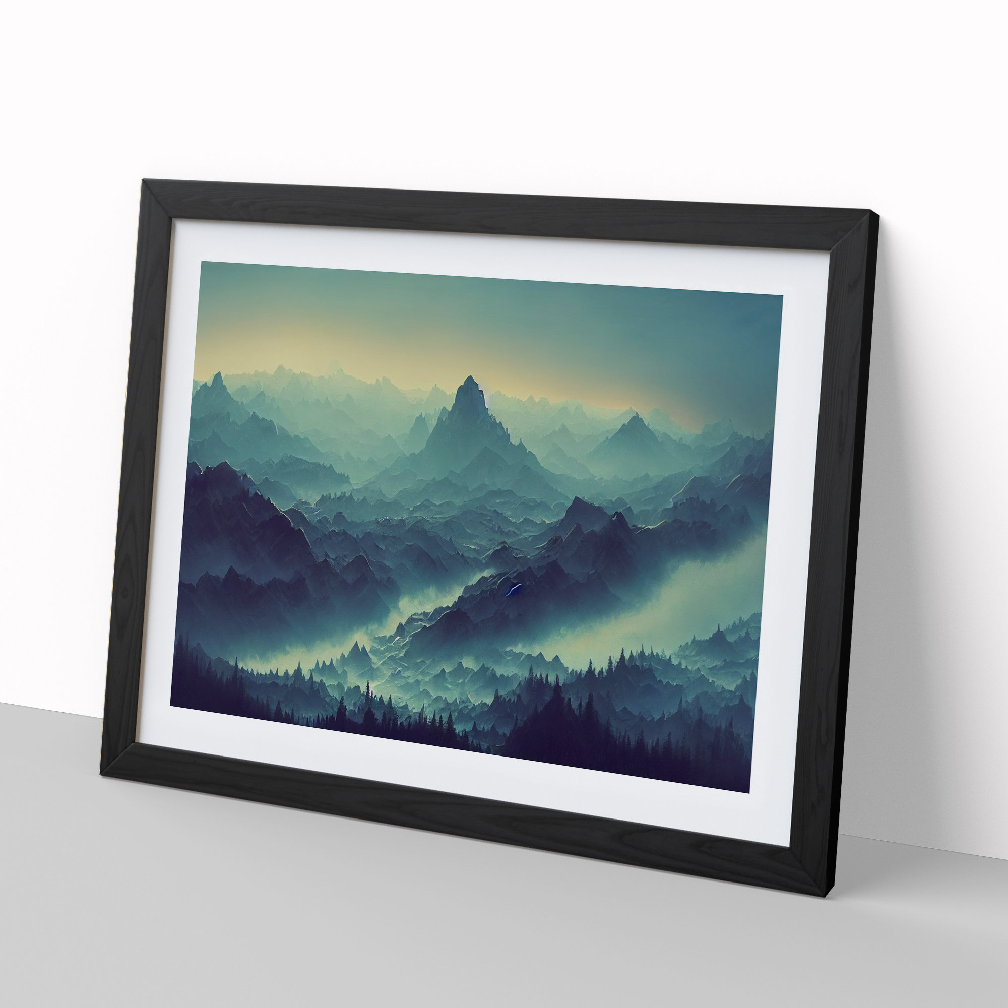 Alpen Home Sumptuous Mountain Sunrise - Picture Frame Graphic Art ...