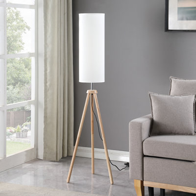 George Oliver Jaleea 58'' Natural Tripod Floor Lamp & Reviews | Wayfair