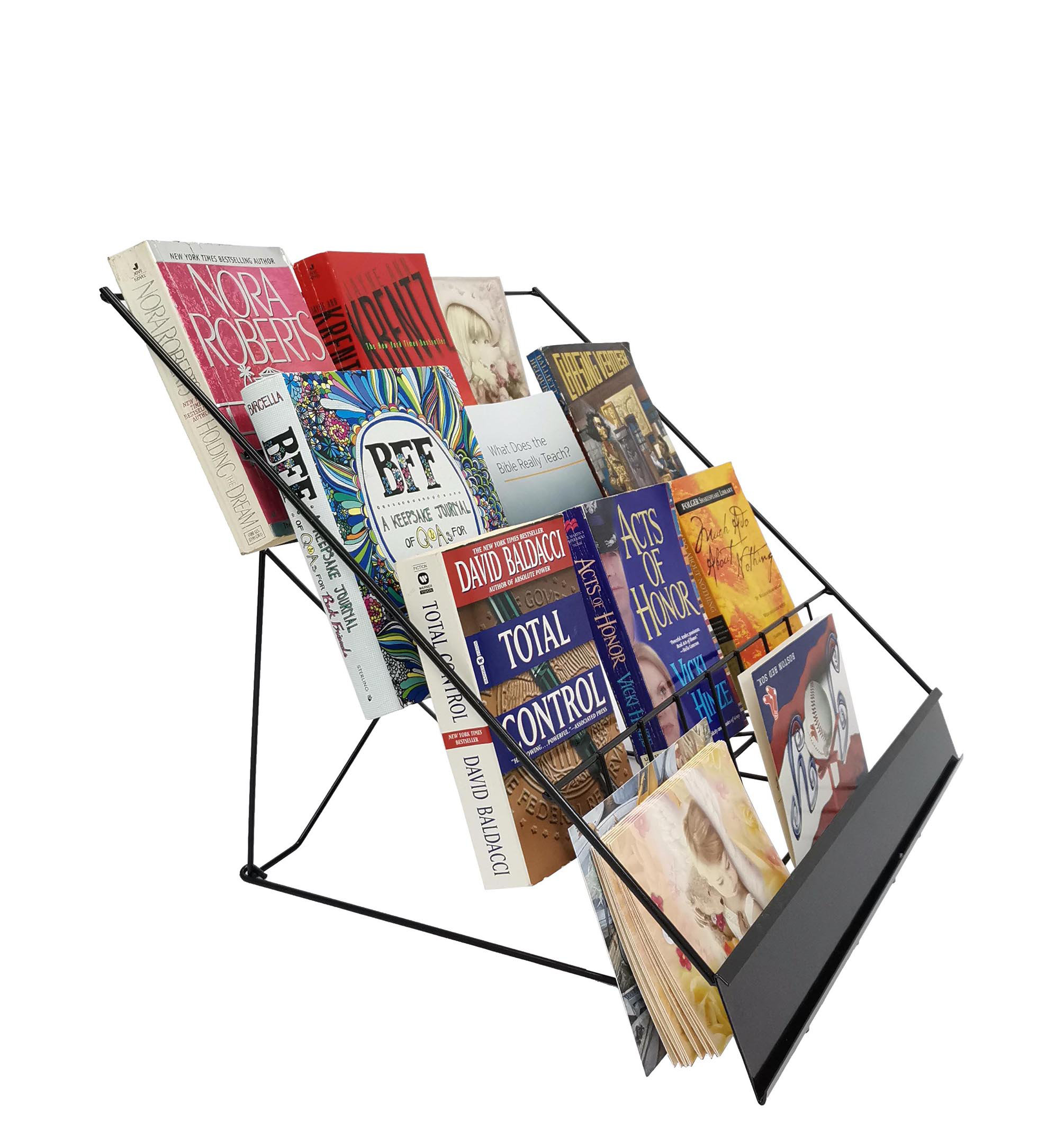 Rebrilliant 4-Tiered 18" Wire Display Rack Literature Brochure Magazine ...