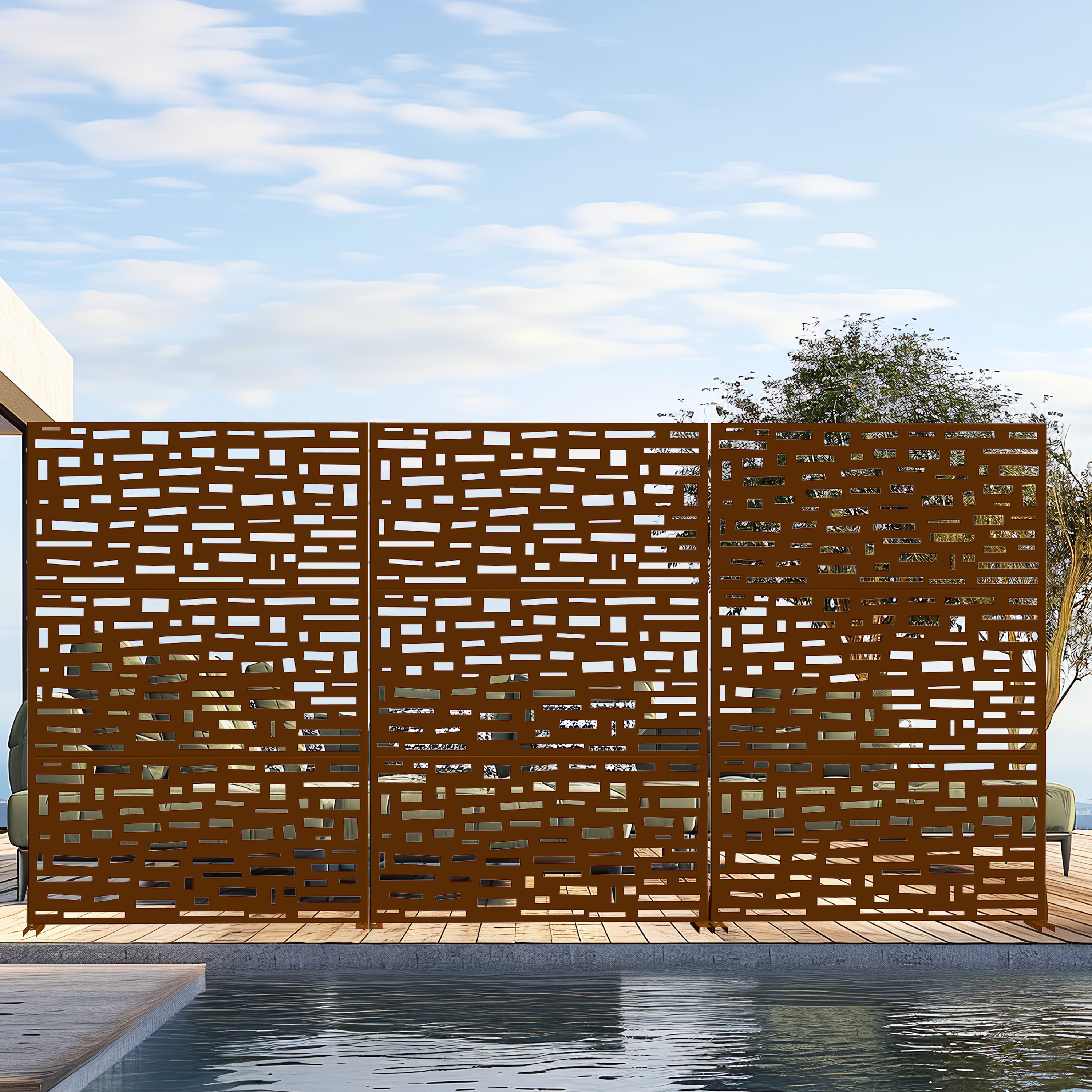 Dovelina Metal Outdoor Privacy Screen & Reviews | Wayfair