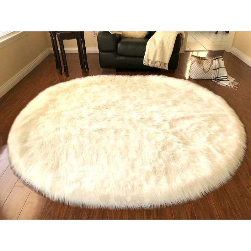 Union Rustic Wieland Faux Sheepskin Washable Rug & Reviews | Wayfair