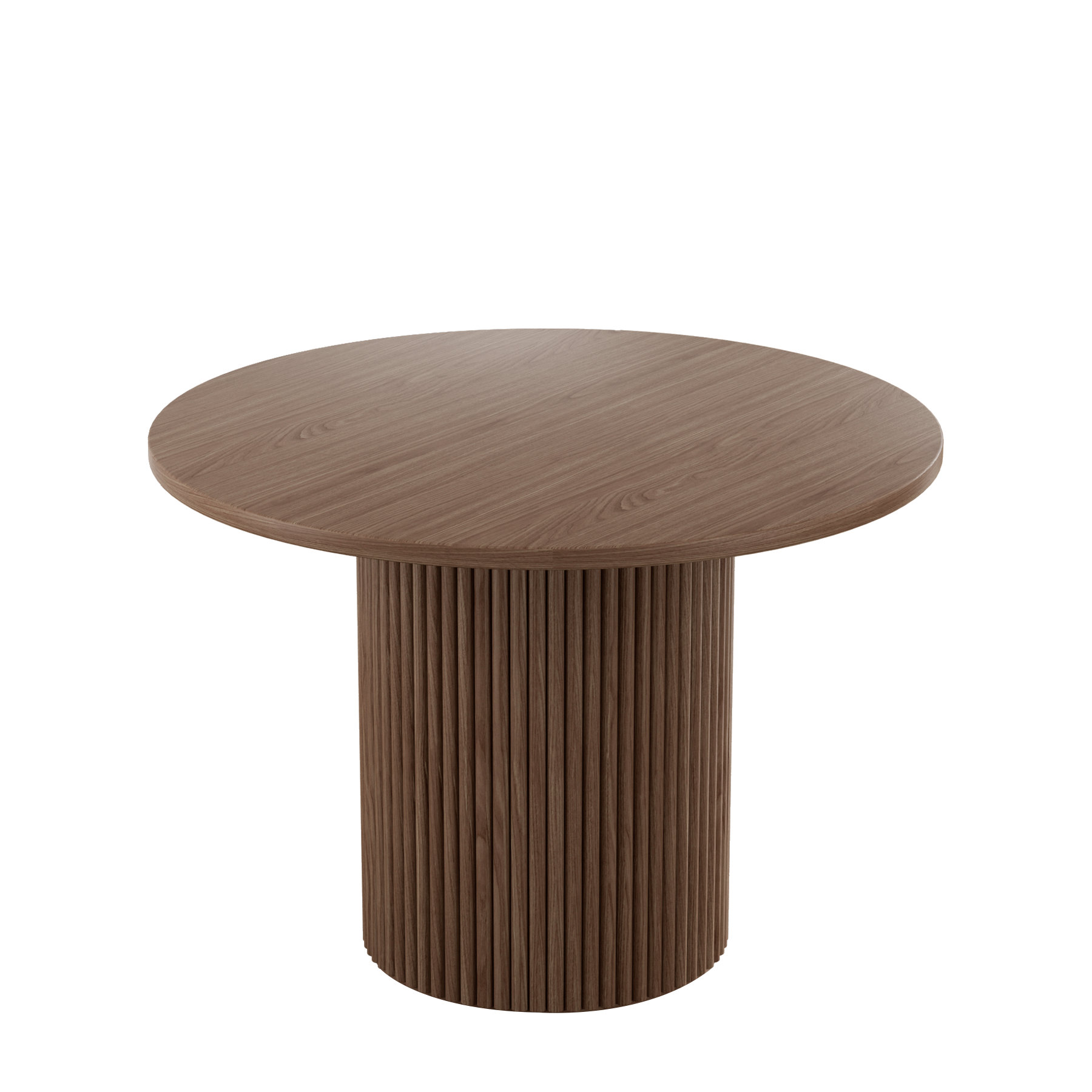 Latitude Run® Pedestal Elegant Wood Texture Round Dining Table | Wayfair