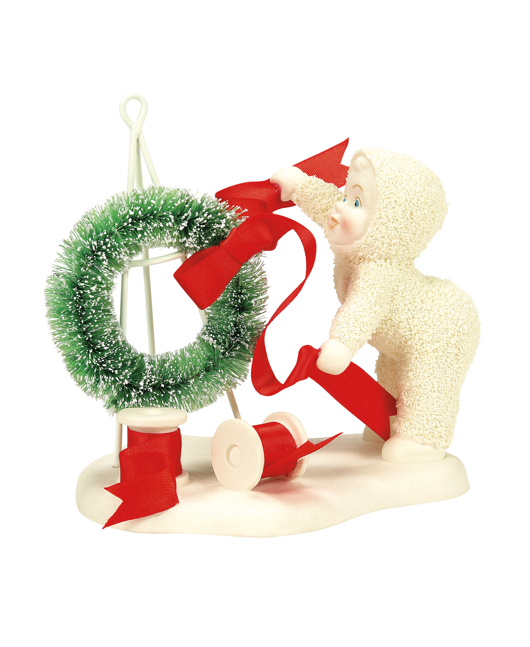 Snowbabies Christmas Jubilee Classic A Wreath for Santa Figurine 4.72in ...