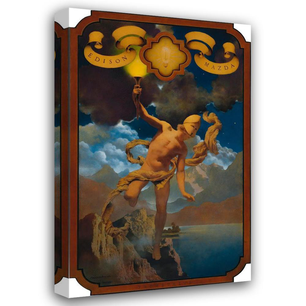 Astoria Grand "Prometheus" by Maxfield Parrish - Gallery Wrap Canvas ...