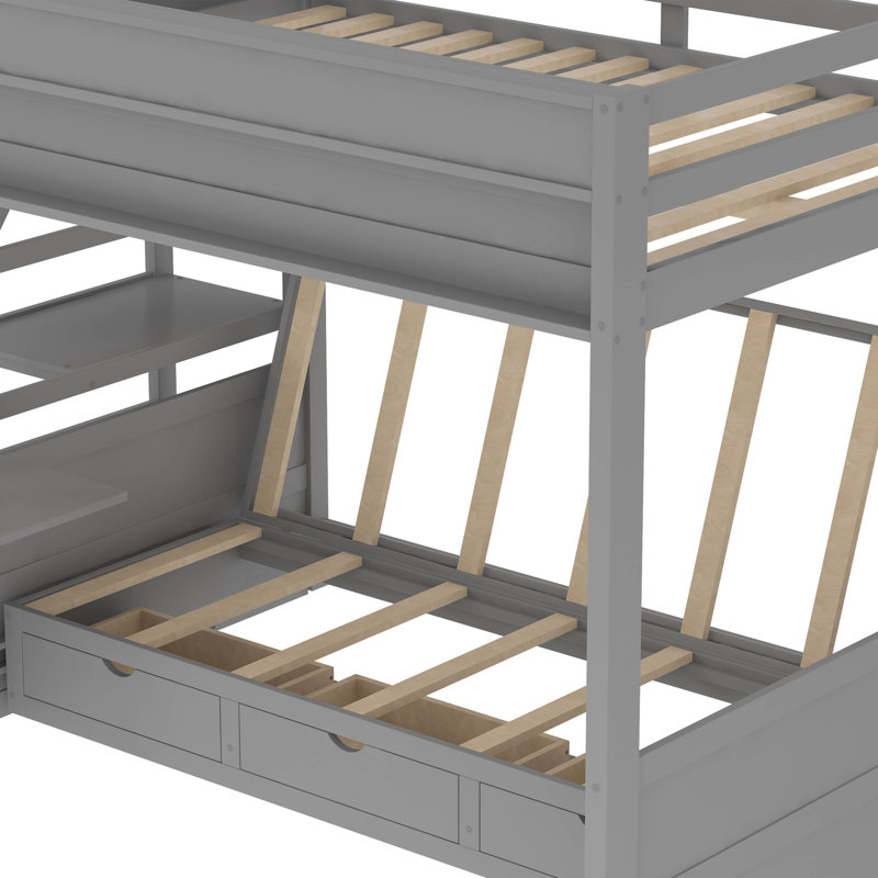 Harriet Bee Hastyar Kids Full Over Full Convertible Bunk Bed with ...