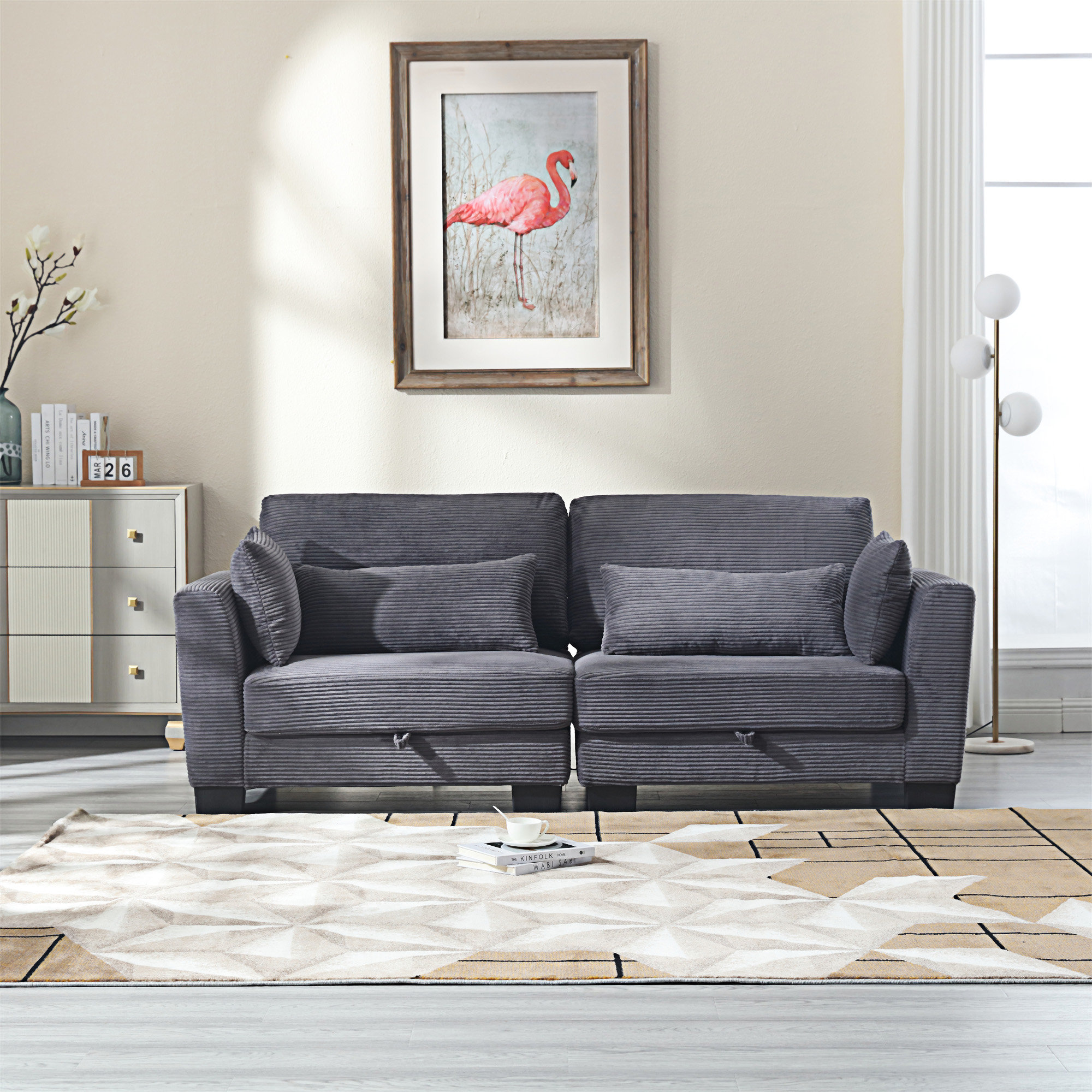 Latitude Run® Modular Sectional Sofa L Shaped Modular Couch With ...