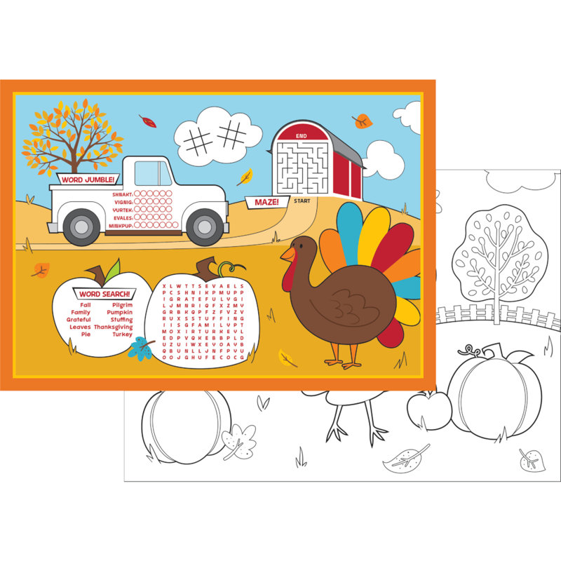 Creative Converting Fall Fun Activity Placemats | Wayfair