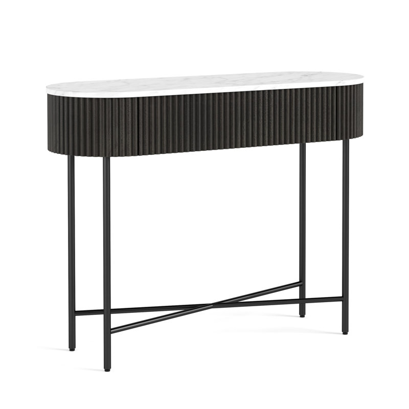 Metro Lane Demetru 100cm Marble Top Console Table | Wayfair.co.uk