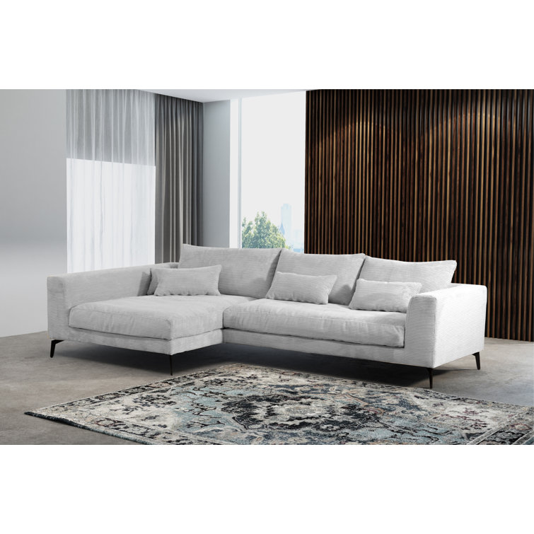 Ivy Bronx Cahoe Corner Sofa in Cord Fabric | Wayfair.co.uk