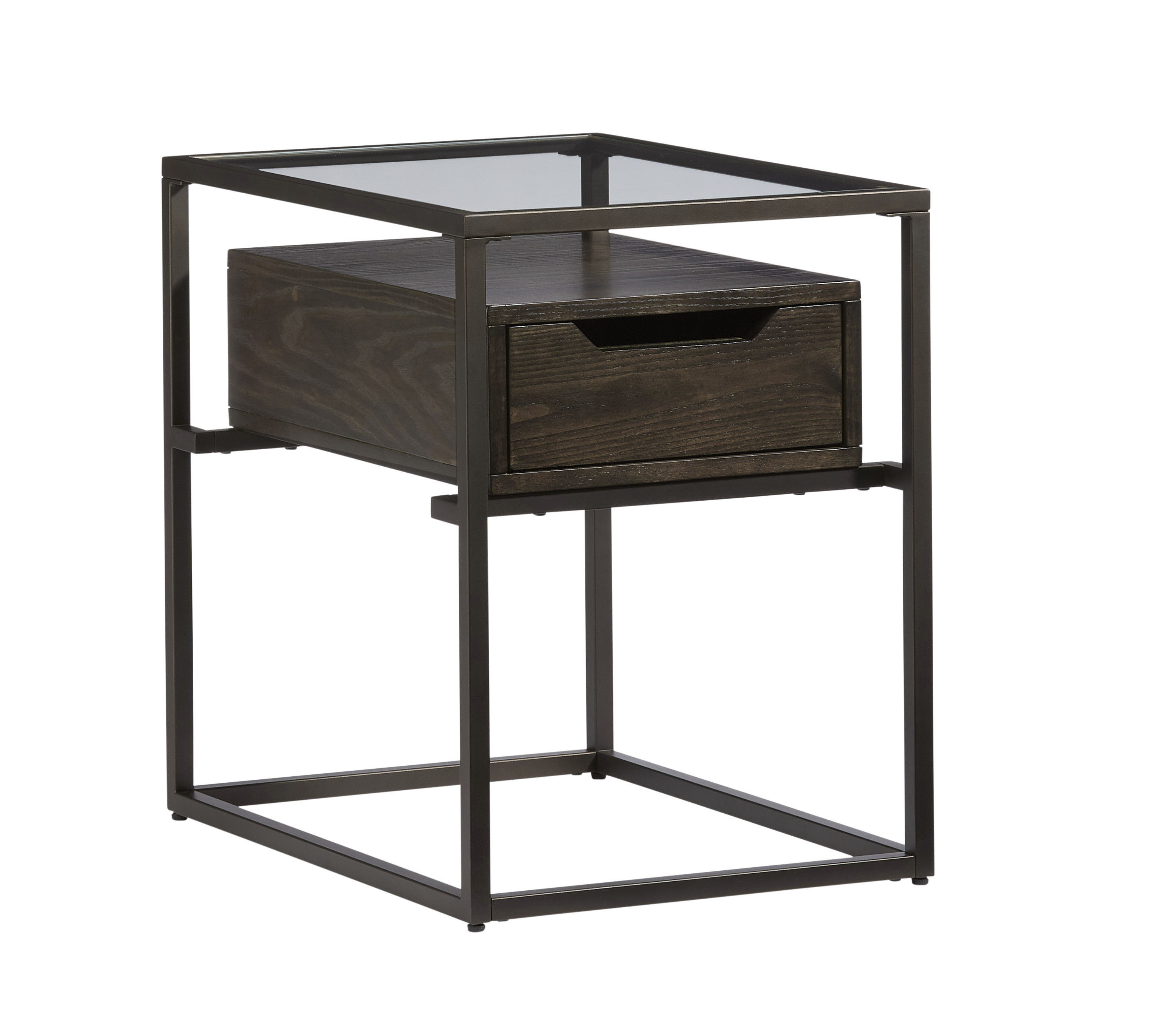 Birch Lane™ Brezza Glass Frame End Table with Storage & Reviews ...