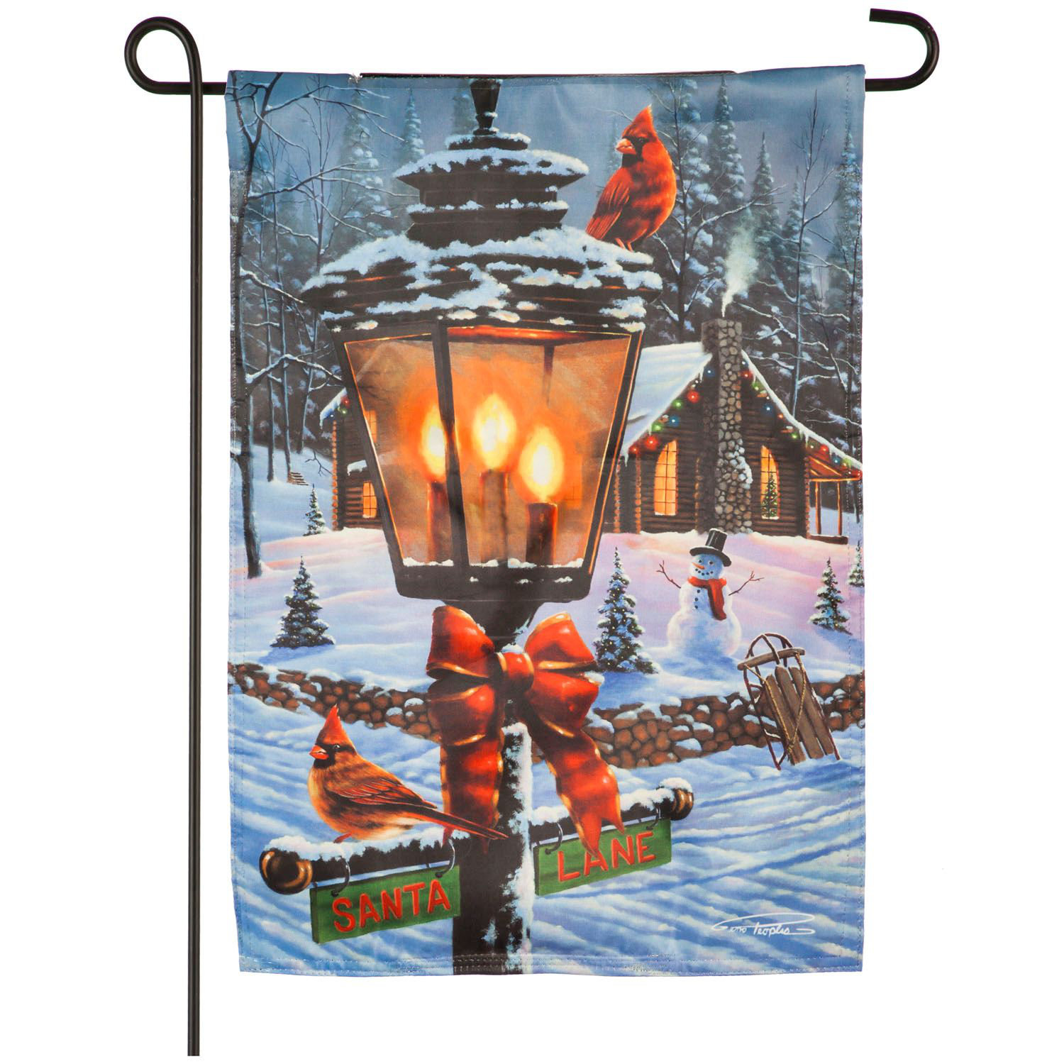 Evergreen Enterprises, Inc Cardinal Lamp Post Solar Led Flicker Flame 2 ...