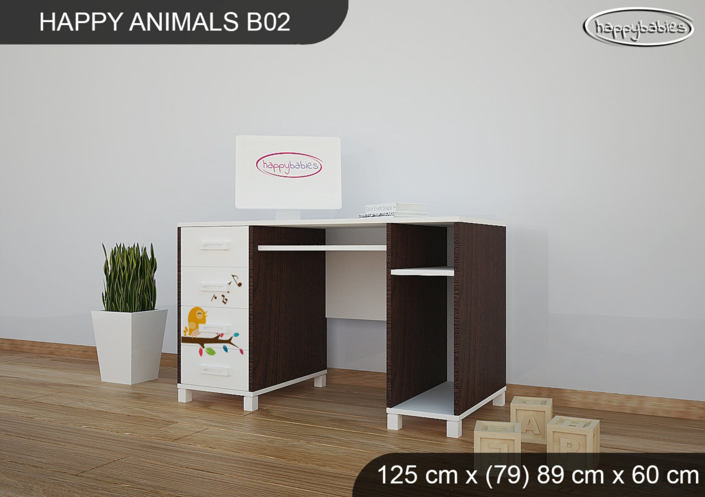 Happy Babies Animals 125cm W Computer Desk | Wayfair.ie