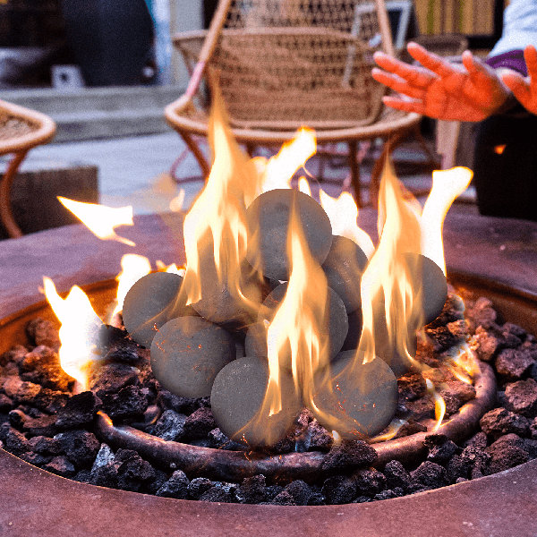 POPRHINO 3” Round Ceramic Fire Balls - 15 PCS - Fire Stones for Fire ...