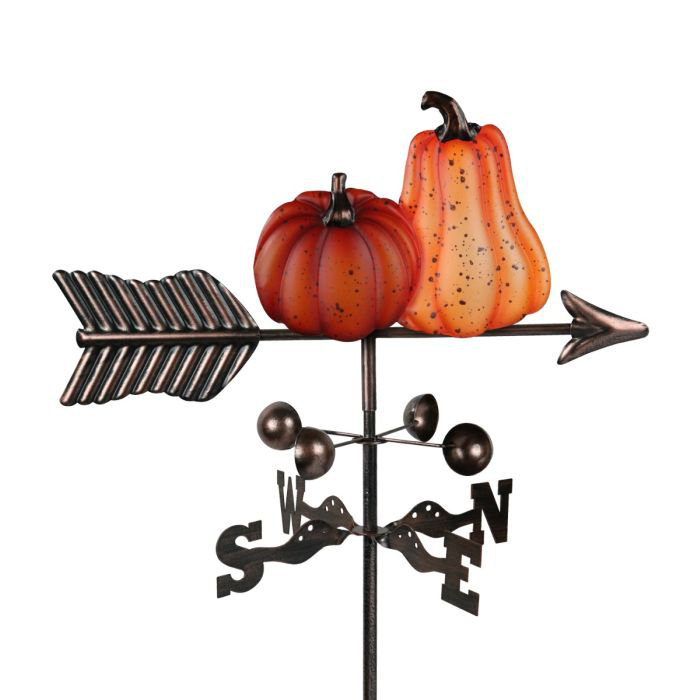 Regal Art & Gift Pumpkin Metal Weathervane Garden Stake with Animal ...