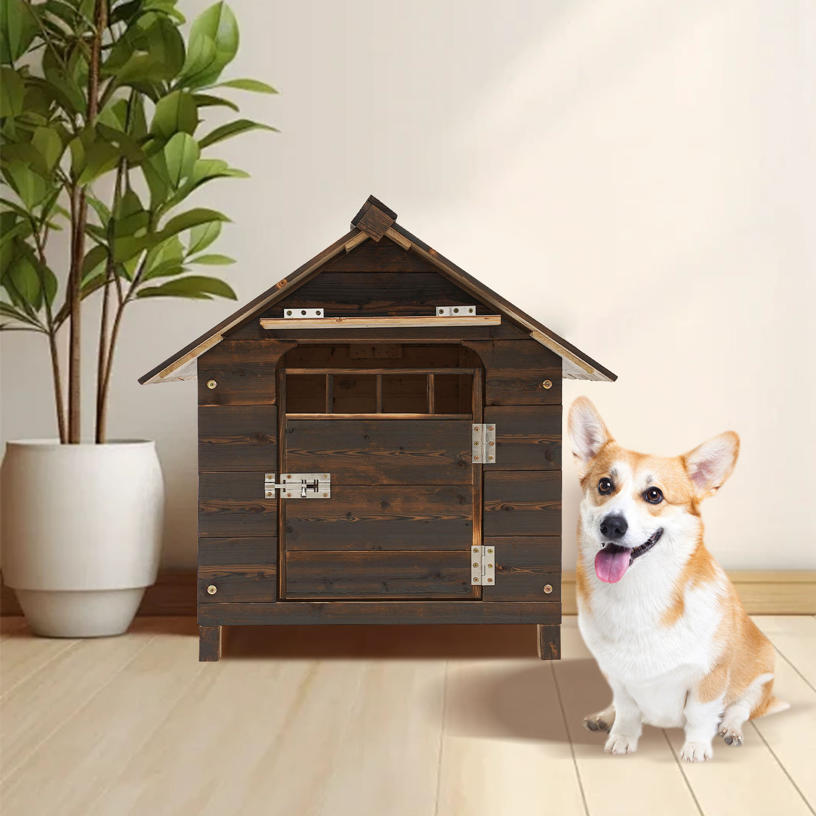Archie & Oscar™ Dog House With Window And Door | Wayfair