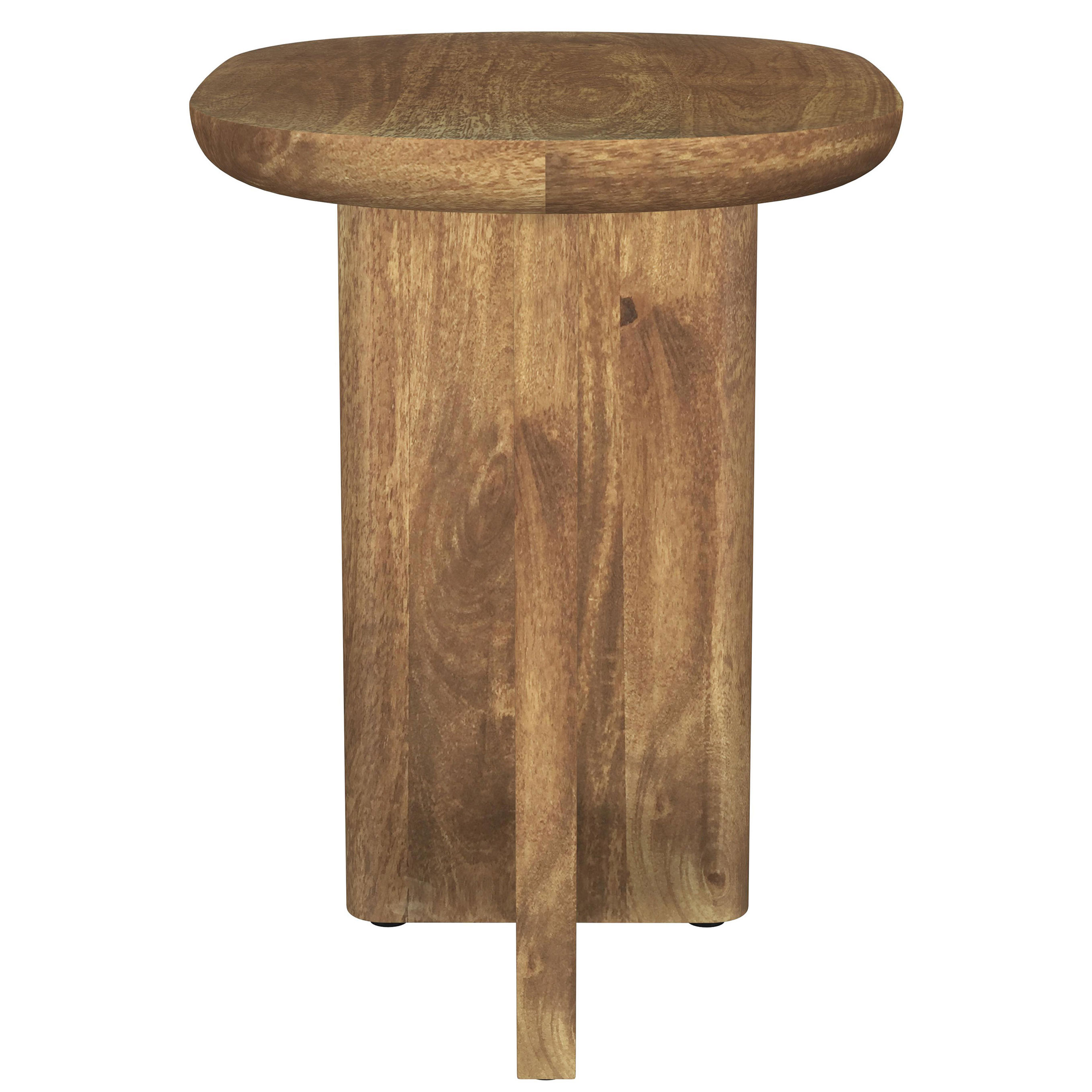 Millwood Pines Dyllen Round Solid Mango Wood Accent Side Table | Wayfair