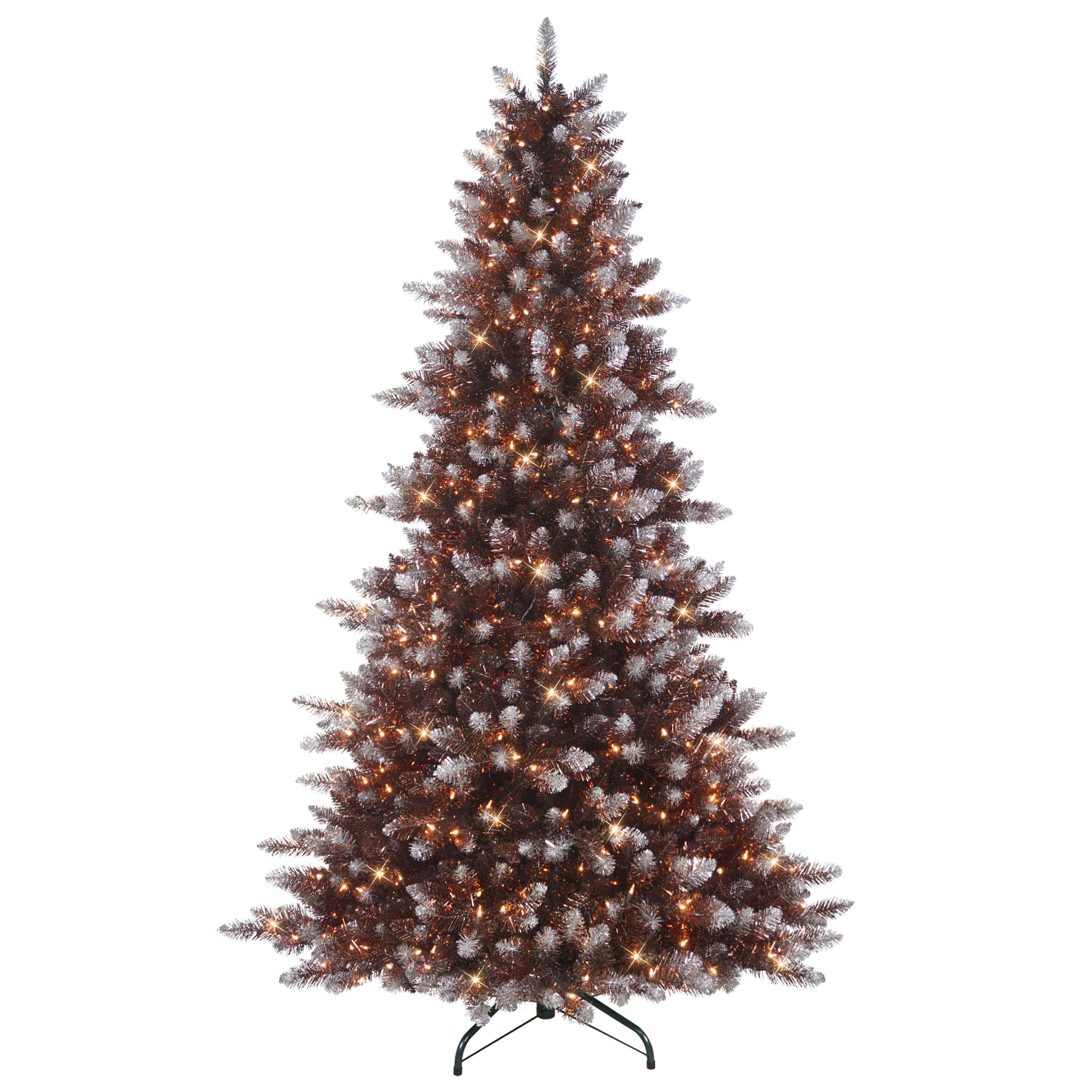 Alcott Hill® 7.5' Pre-Lit Durham Deep Pewter Pine Artificial Christmas Tree | Wayfair