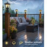 PASAMIC Solar Post Light 1-Pack, Waterproof Aluminum Base for Fence ...